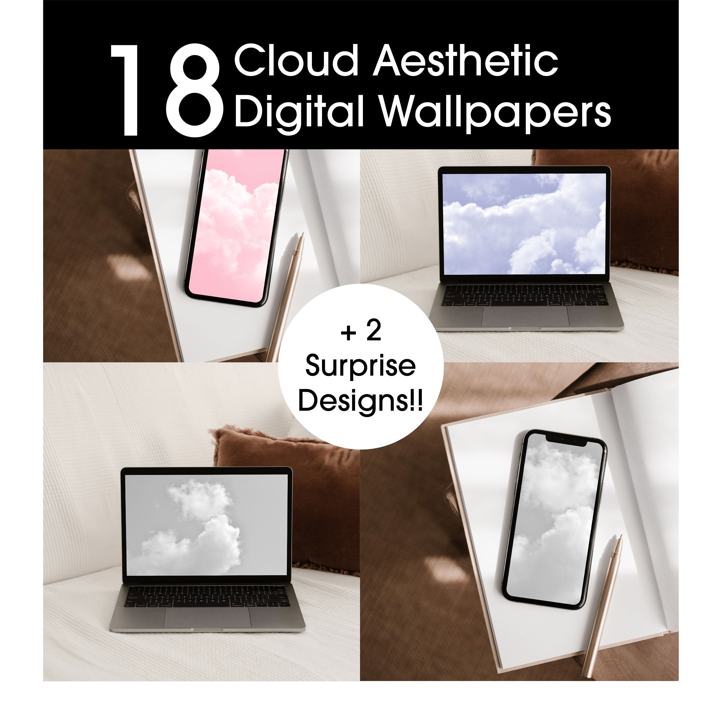 18 Cloud Aesthetic Digital Download Wallpapers - Etsy