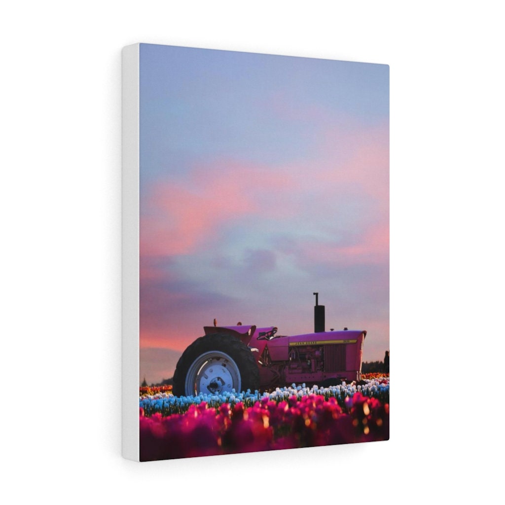 Tractor on Satin Canvas - Etsy