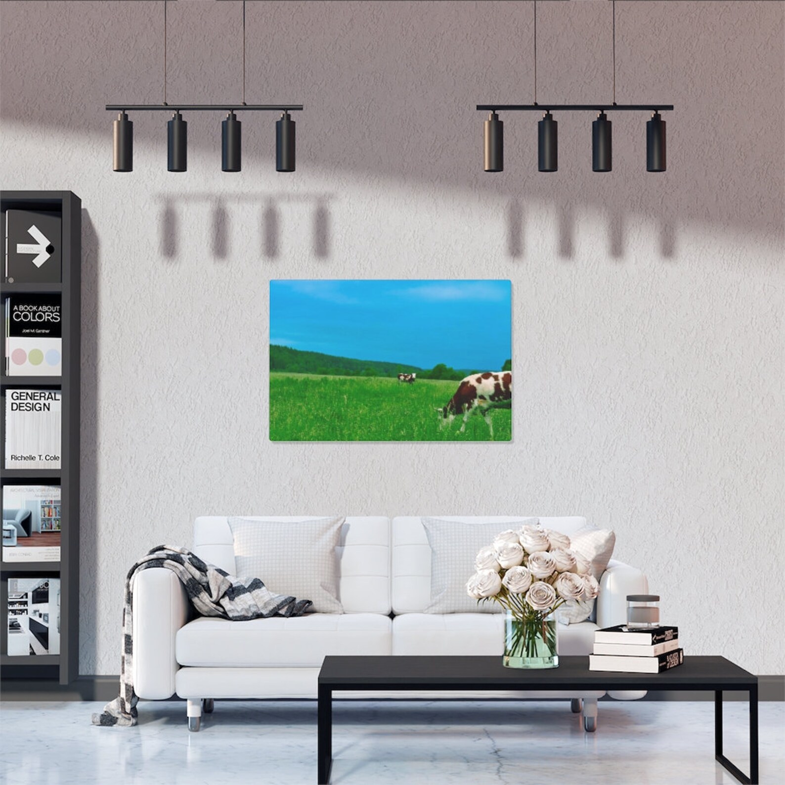 Cows in the Pasture on Satin Canvas - Etsy