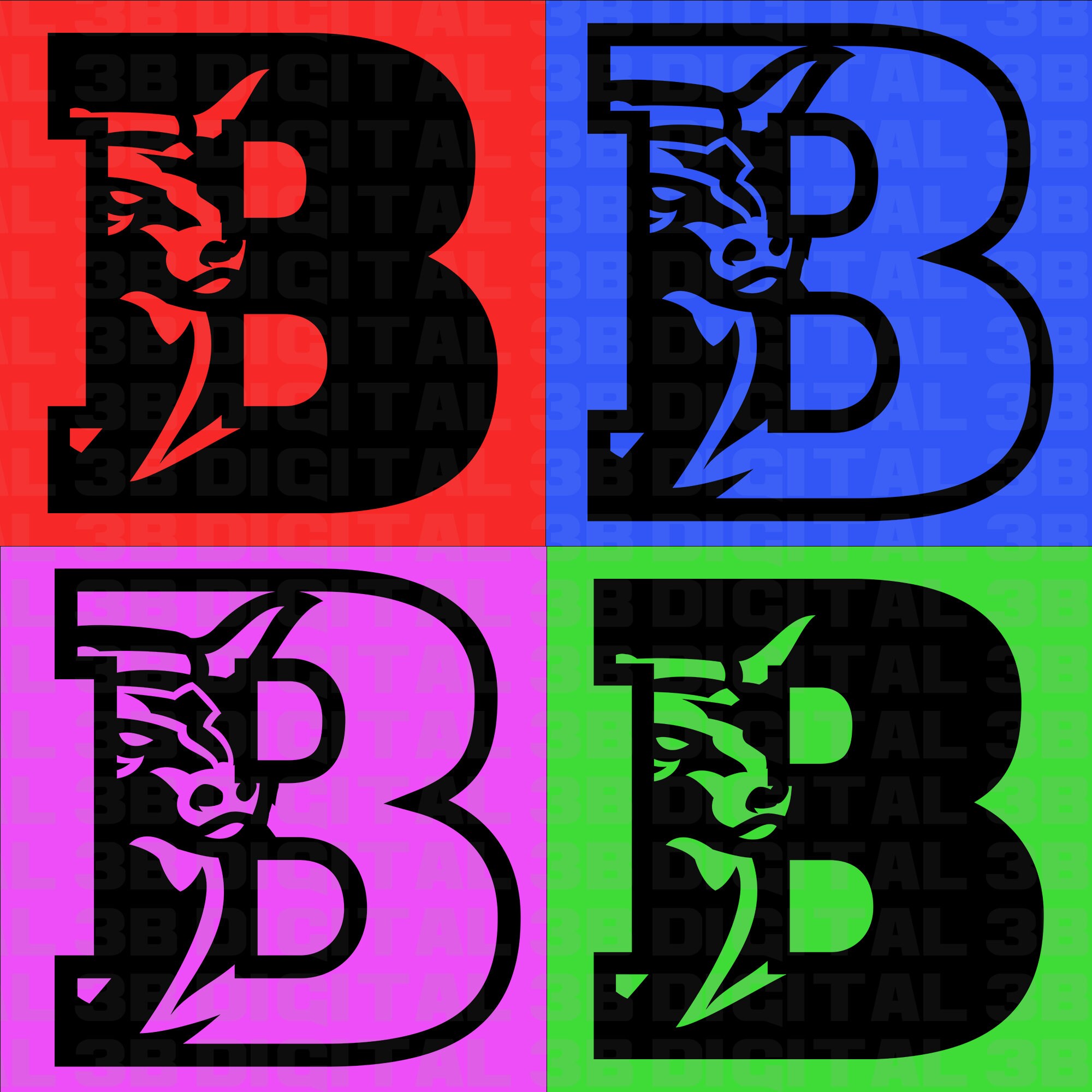 Bulls Mascot & Letter Team Logo Sublimation/cut File T - Etsy