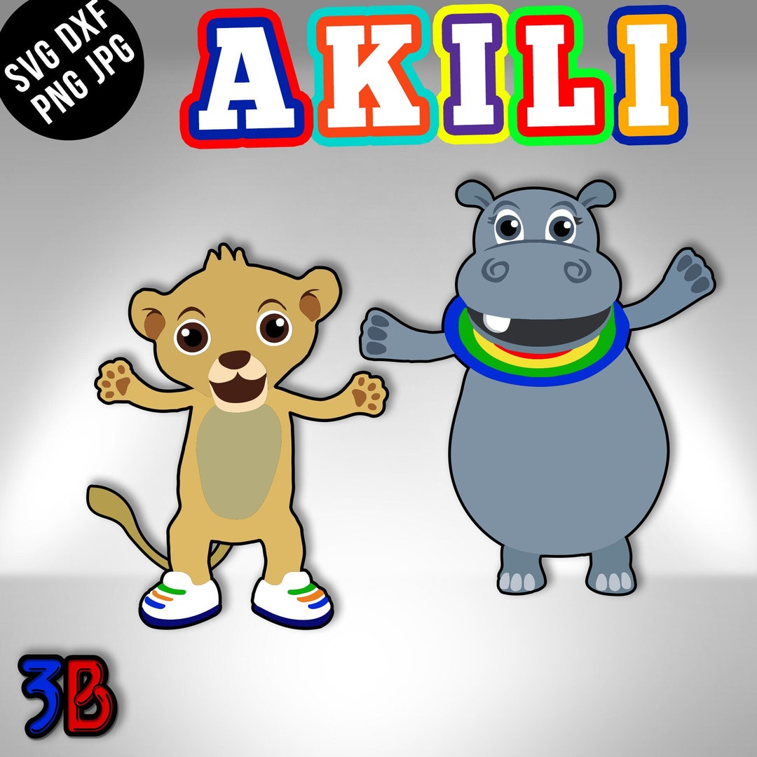 Akili and Me Full Body Hand Drawn, Corner, SVG Digital Download - Etsy