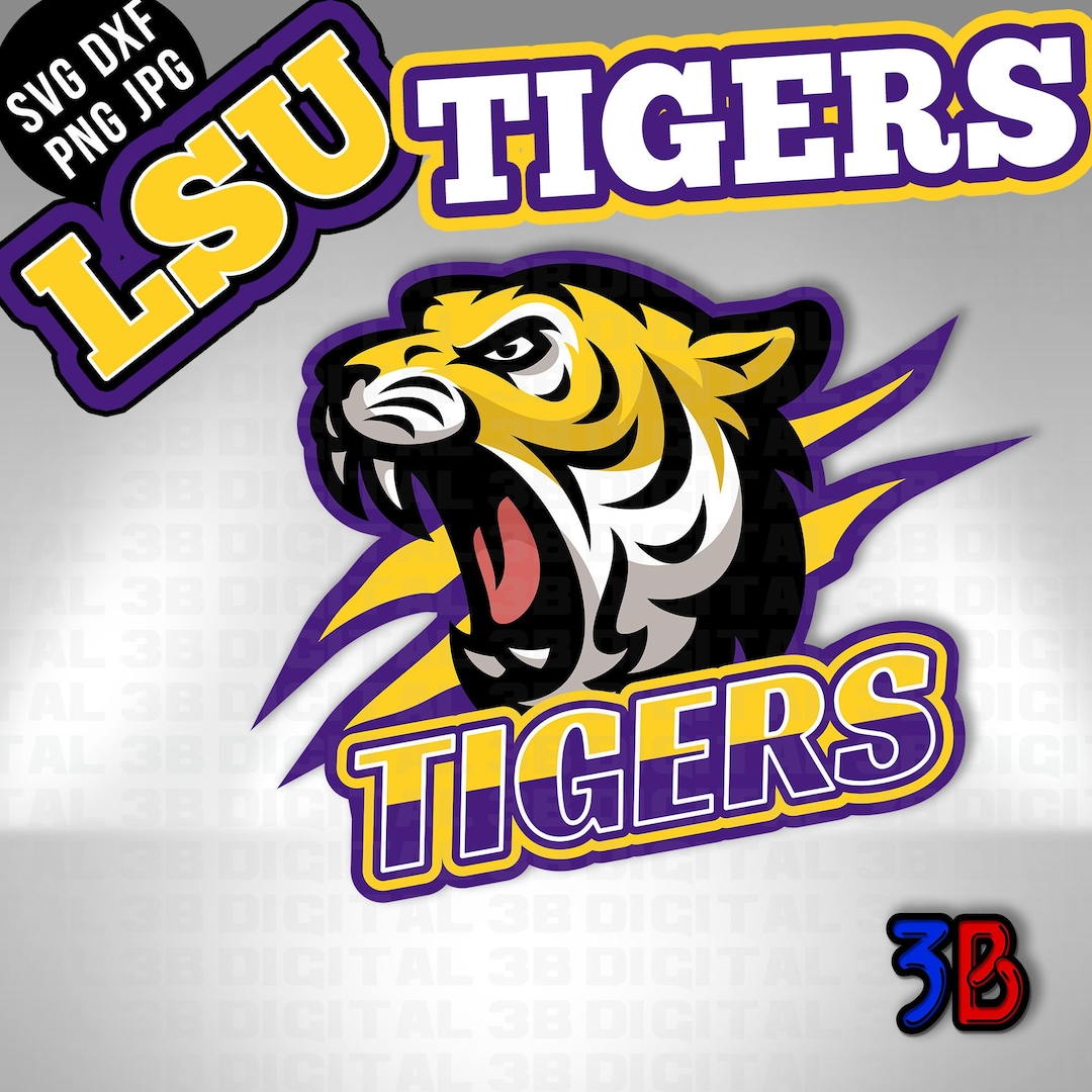 Lsu Tigers Louisiana Fighting Tigers Svg Digital Download Etsy