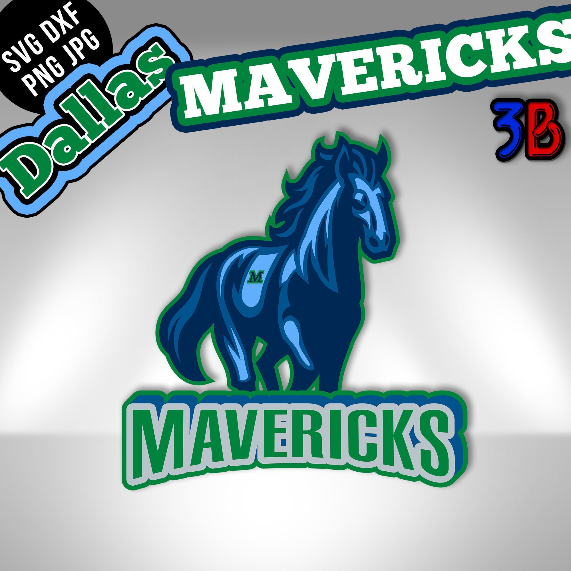 Mavericks Dallas Basketball SVG Logo Redesign Fully - Etsy