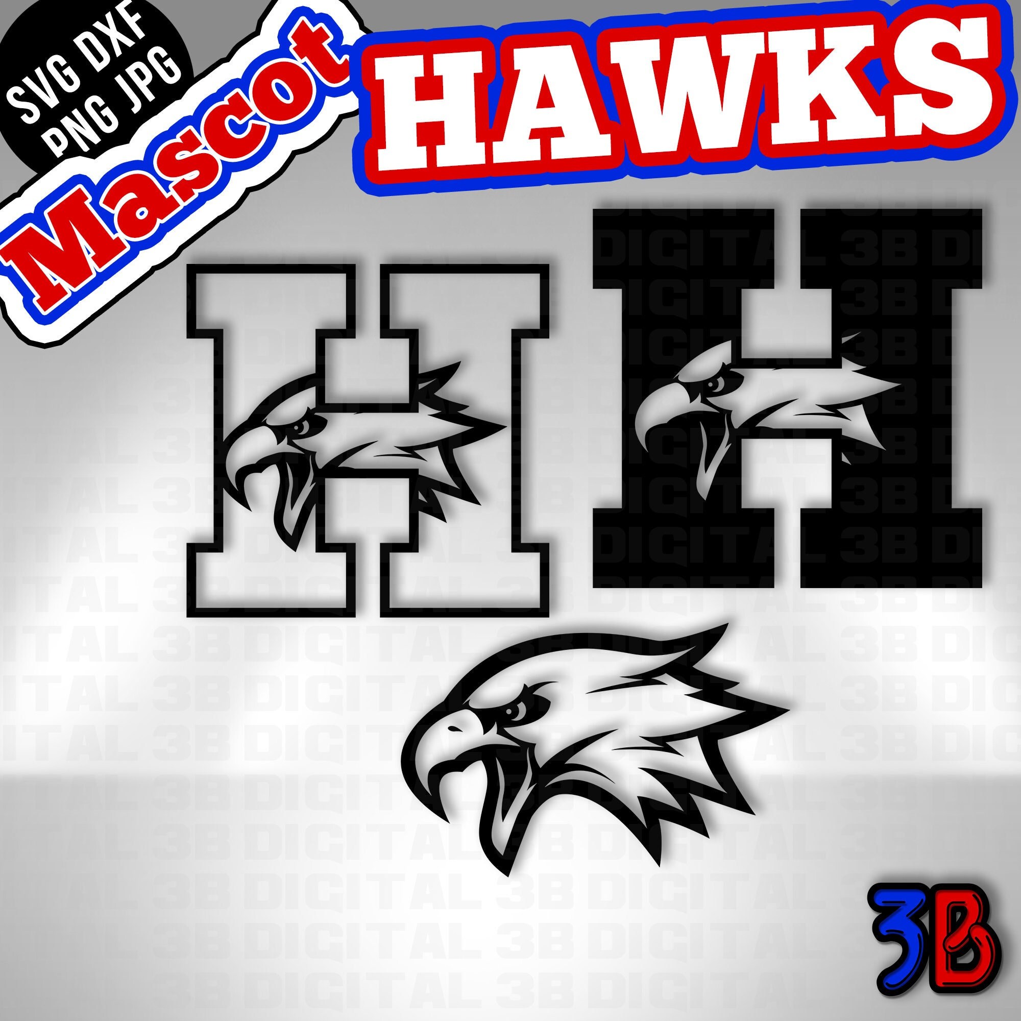 Hawk Football Logo