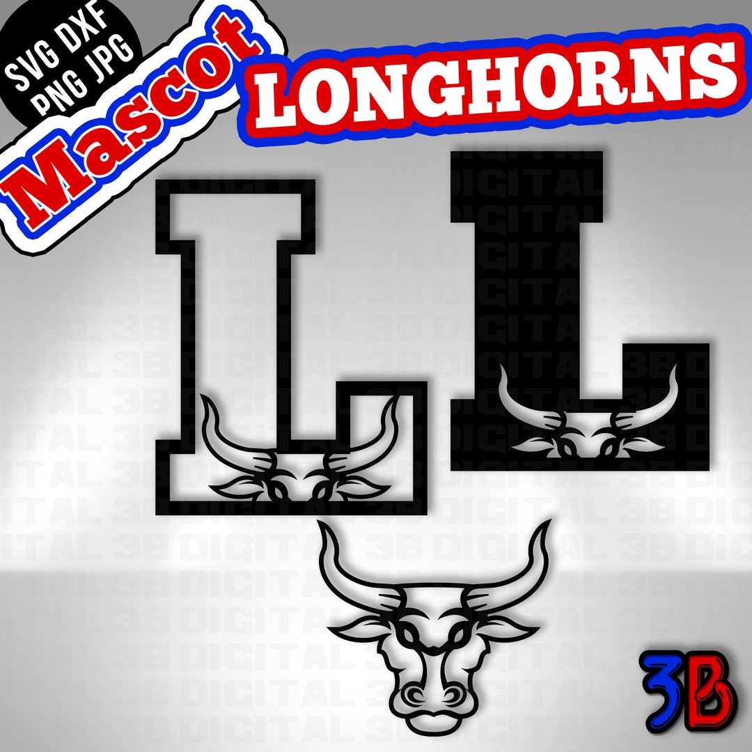 Longhorns Mascot & Letter Team Logo Sublimation/cut File T - Etsy