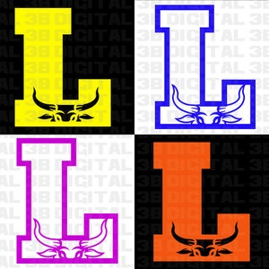 Longhorns Mascot & Letter Team Logo Sublimation/cut File T - Etsy