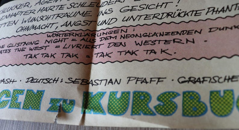 First Ever Original Poster of Trashman Kursbogen Zum Kursbuch Comic by ...