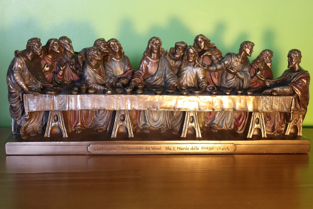 Last Supper Sculpture in Marble Dust and Resin Religious Art Decor for ...