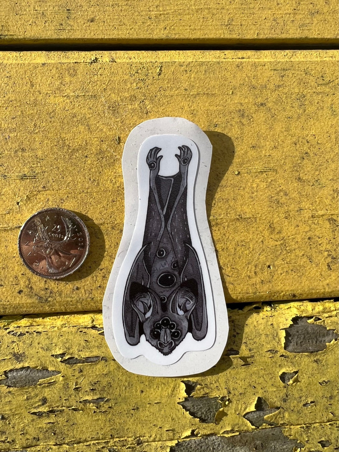 Weird Multi-eyed Bat Sticker, Laptop Sticker, Cryptic Decorations for ...