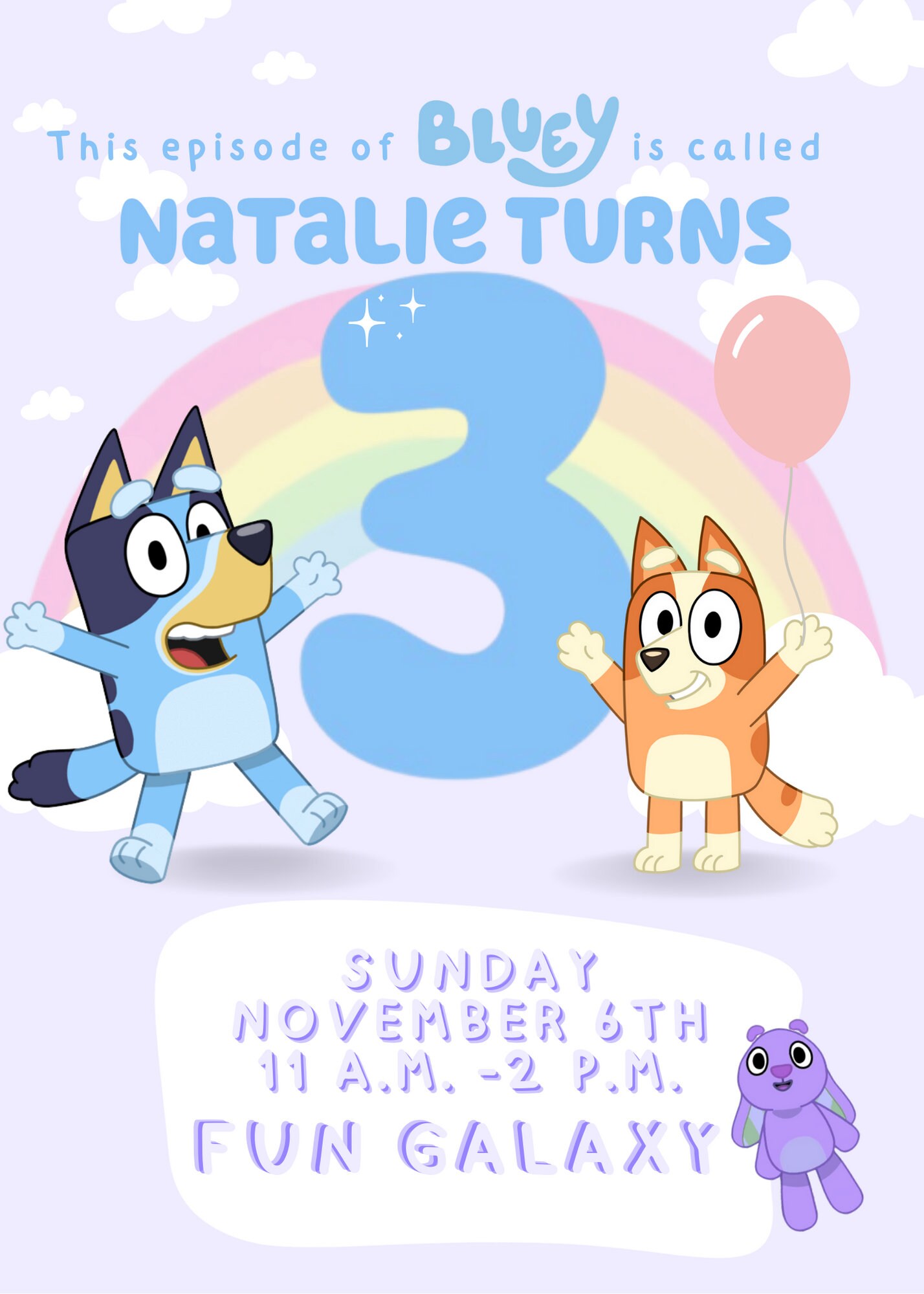 Bluey Custom Invitation - Etsy