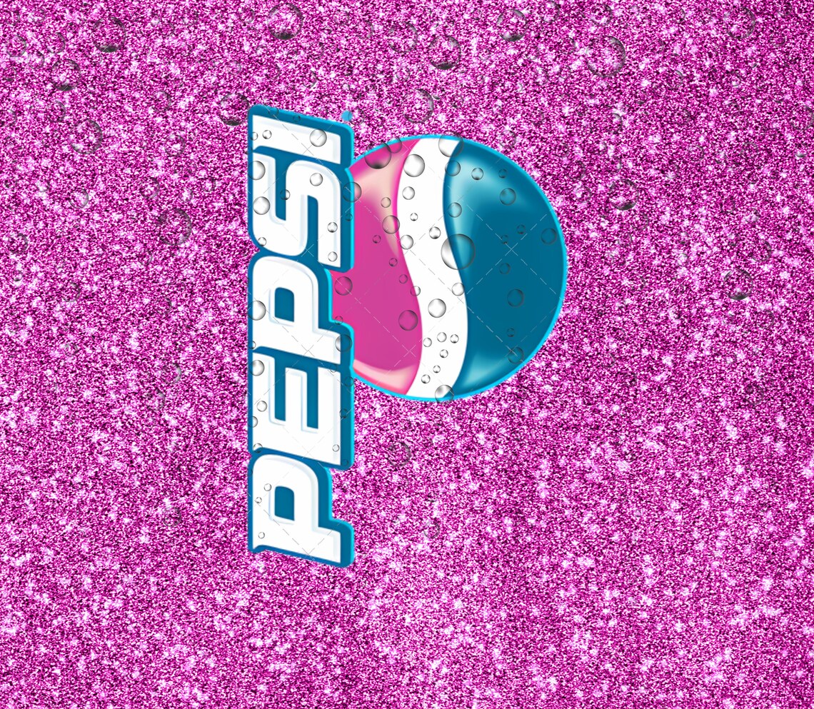 Bundle Pink Glitter Pepsi Tumbler Wrap, 2 PNG - Etsy