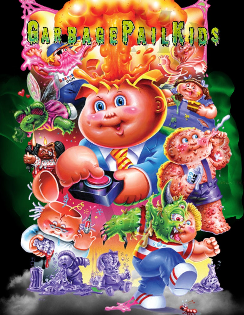 2 Tumbler Garbage Pail Kids Wraps - Etsy