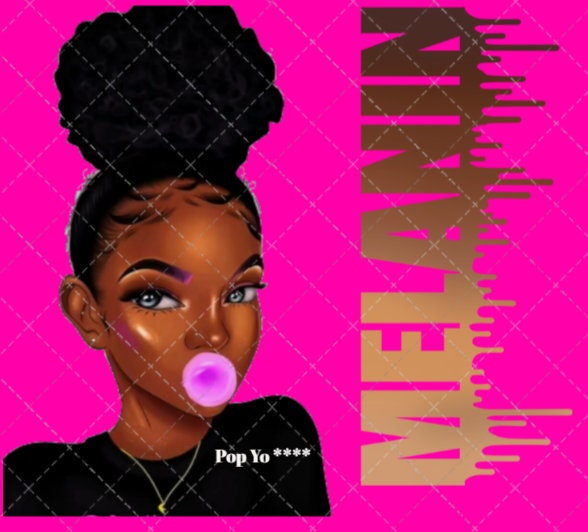 Melanin Girl Clipart PNG - Etsy