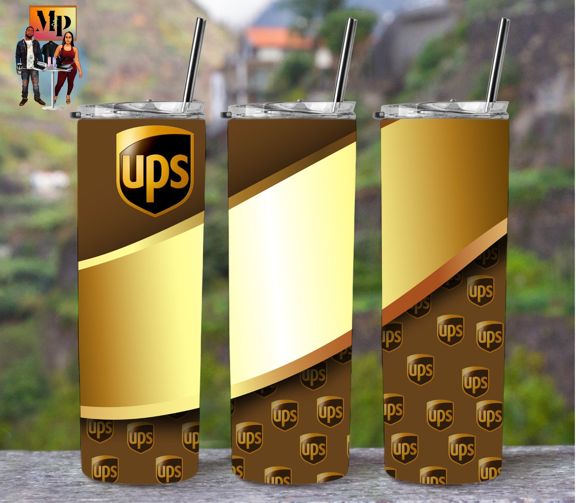 2 UPS Tumbler Wrap 1 Brown and 1 Pink - Etsy