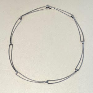 Estate Ed Levin Handmade Sterling Silver Teardrop Link Necklace - Etsy