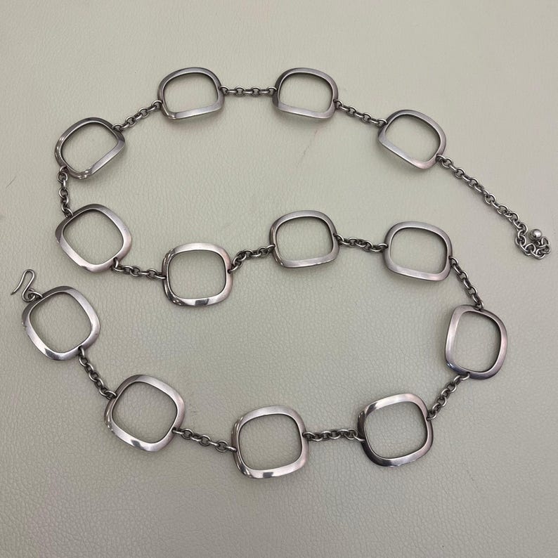 Estate Georg Jensen Sterling Silver Modernist Belt by Ibe Dahlquist ...