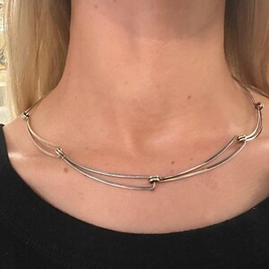 Estate Ed Levin Handmade Sterling Silver Teardrop Link Necklace - Etsy