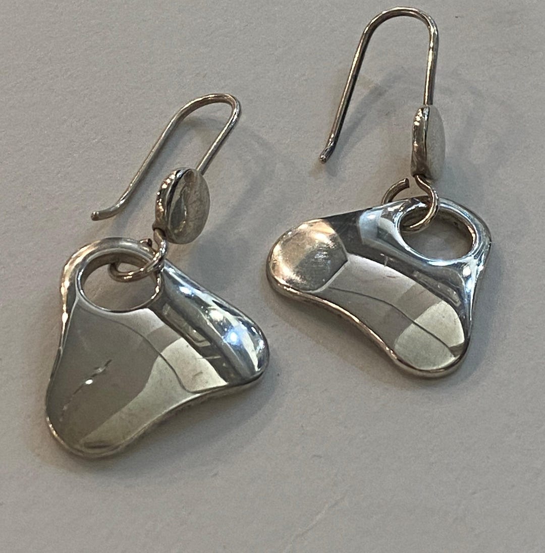Estate Georg Jensen Sterling Silver Dangle Earrings by Regitze ...
