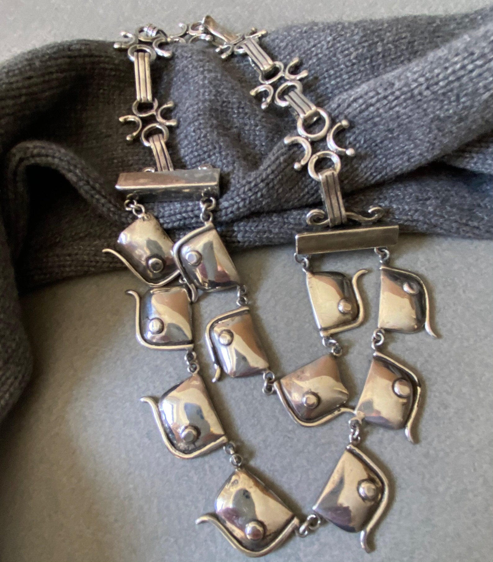 Estate Antonio Pineda Silver Two-tier Necklace - Etsy