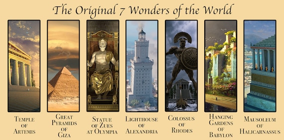 The Original Seven Wonders of the World Digital Print - Etsy