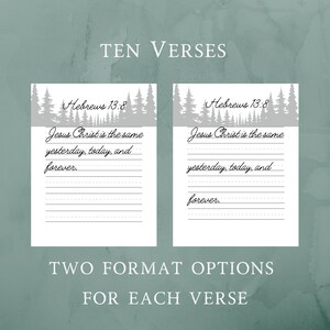 Cursive Copywork Scripture Memorization Bible Verses for Homeschool - Etsy