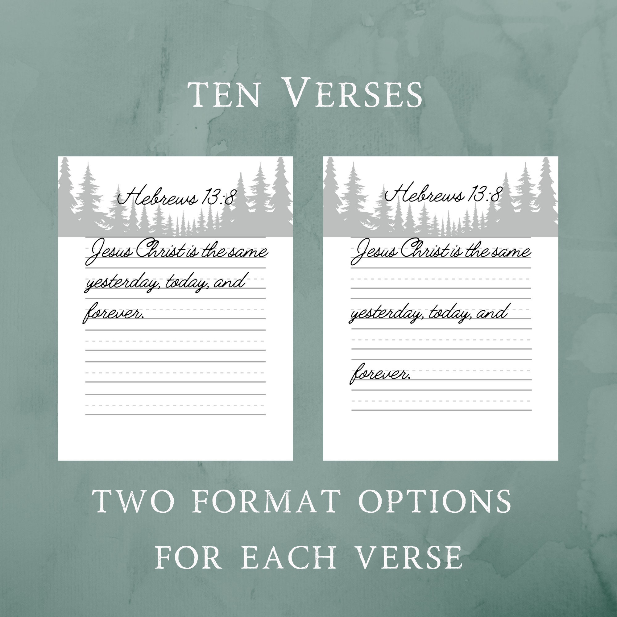 Cursive Copywork Scripture Memorization Bible Verses for Homeschool - Etsy