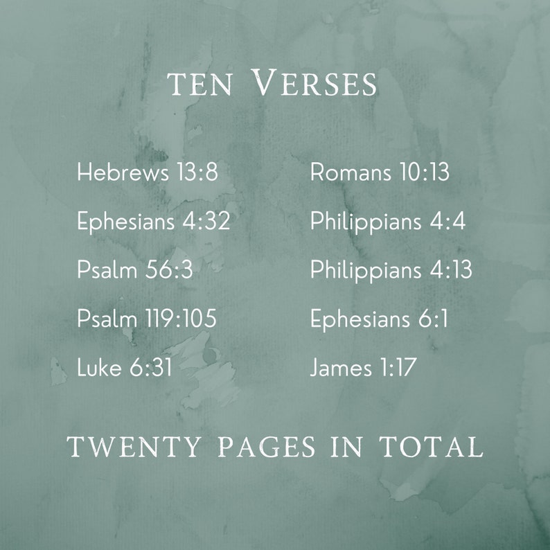 Cursive Copywork Scripture Memorization Bible Verses for Homeschool - Etsy