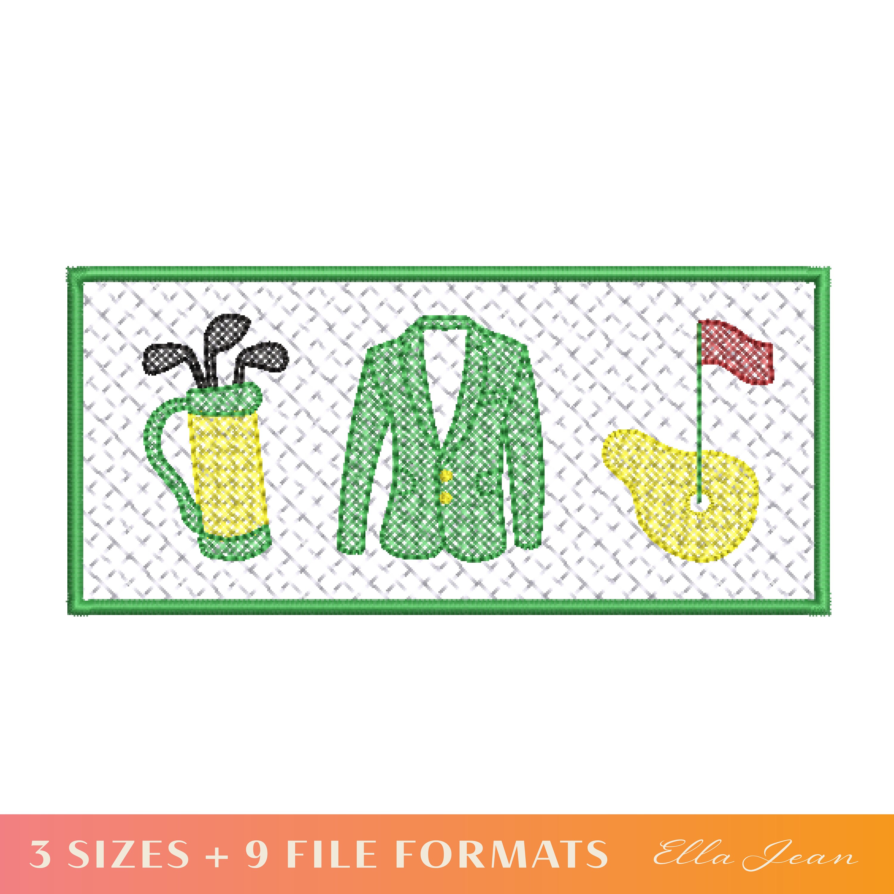 Golf Tournament Embroidery Digital Design, 3 Sizes 4, 5, 6, 9 File ...