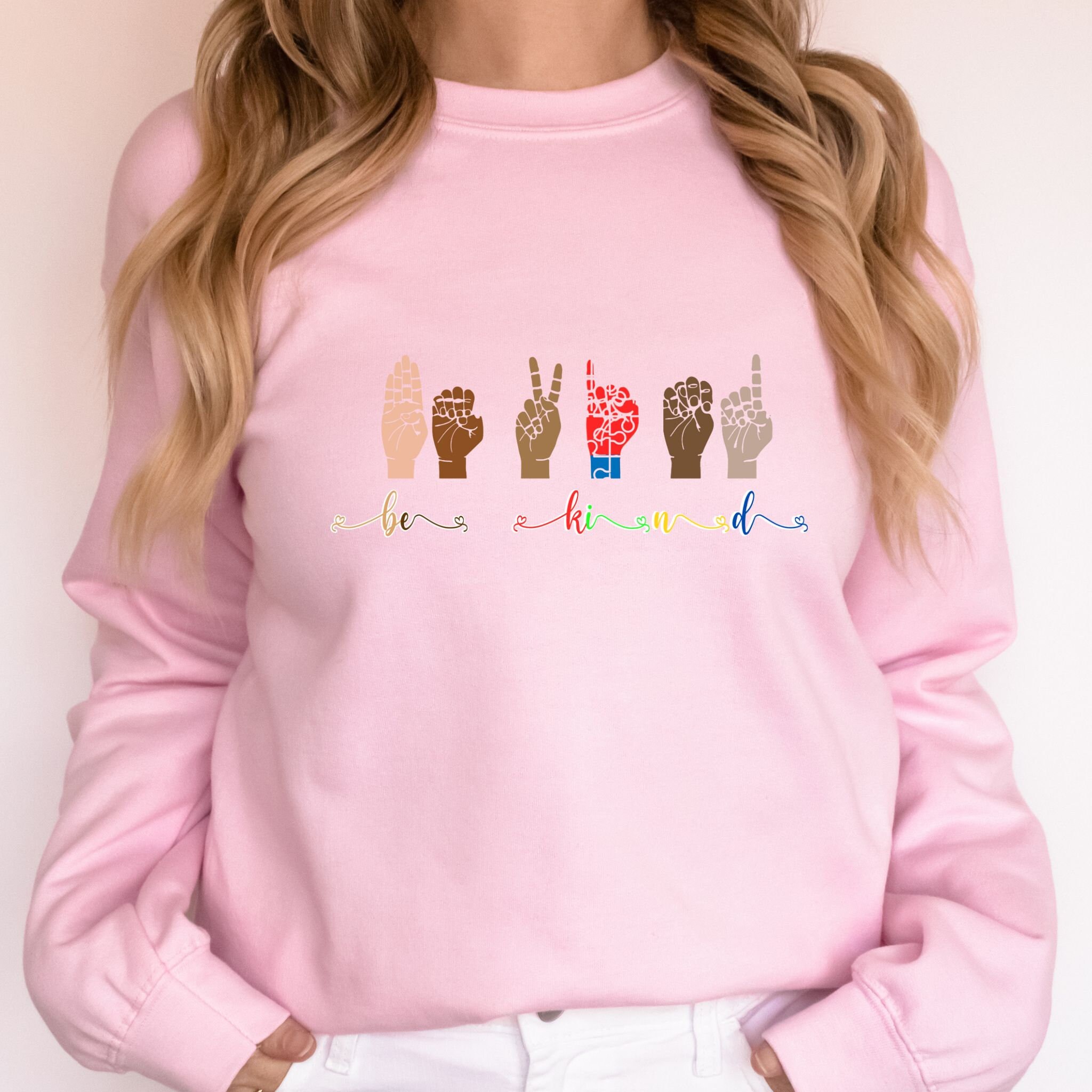 Learning Kindness ASL Sign Language Sweatshirt Kindness Sweat Shirt ...
