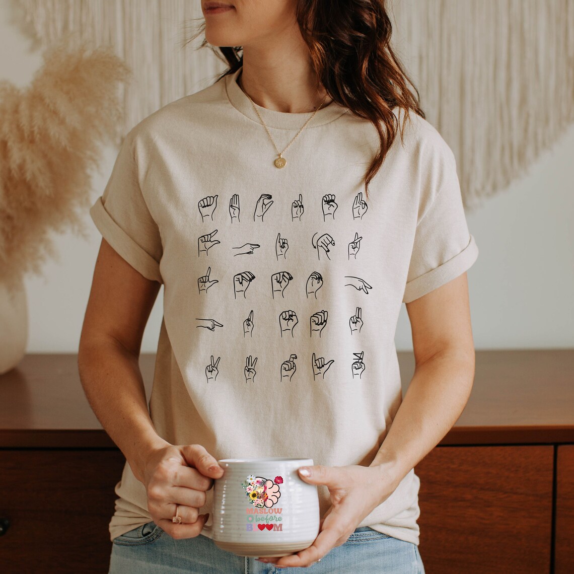 Learning American Sign Language Shirt for Asl Alphabets Tshirt for ASL ...