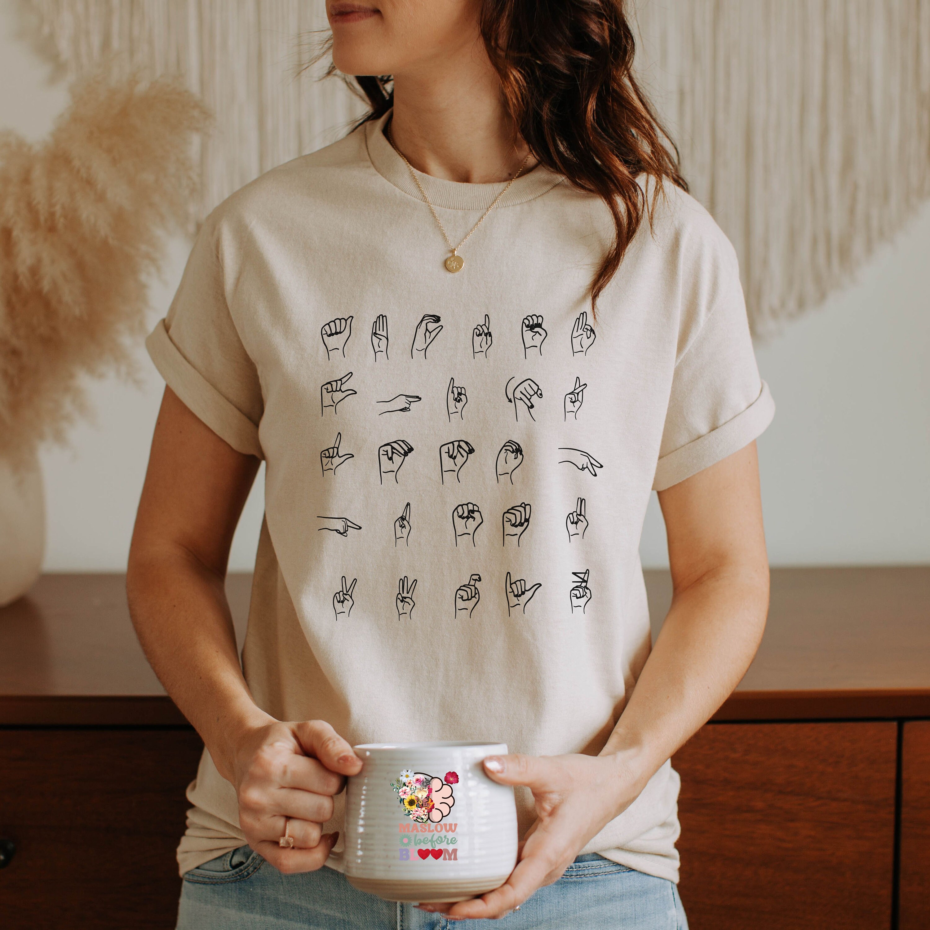 Learning American Sign Language Shirt for Asl Alphabets Tshirt for ASL ...