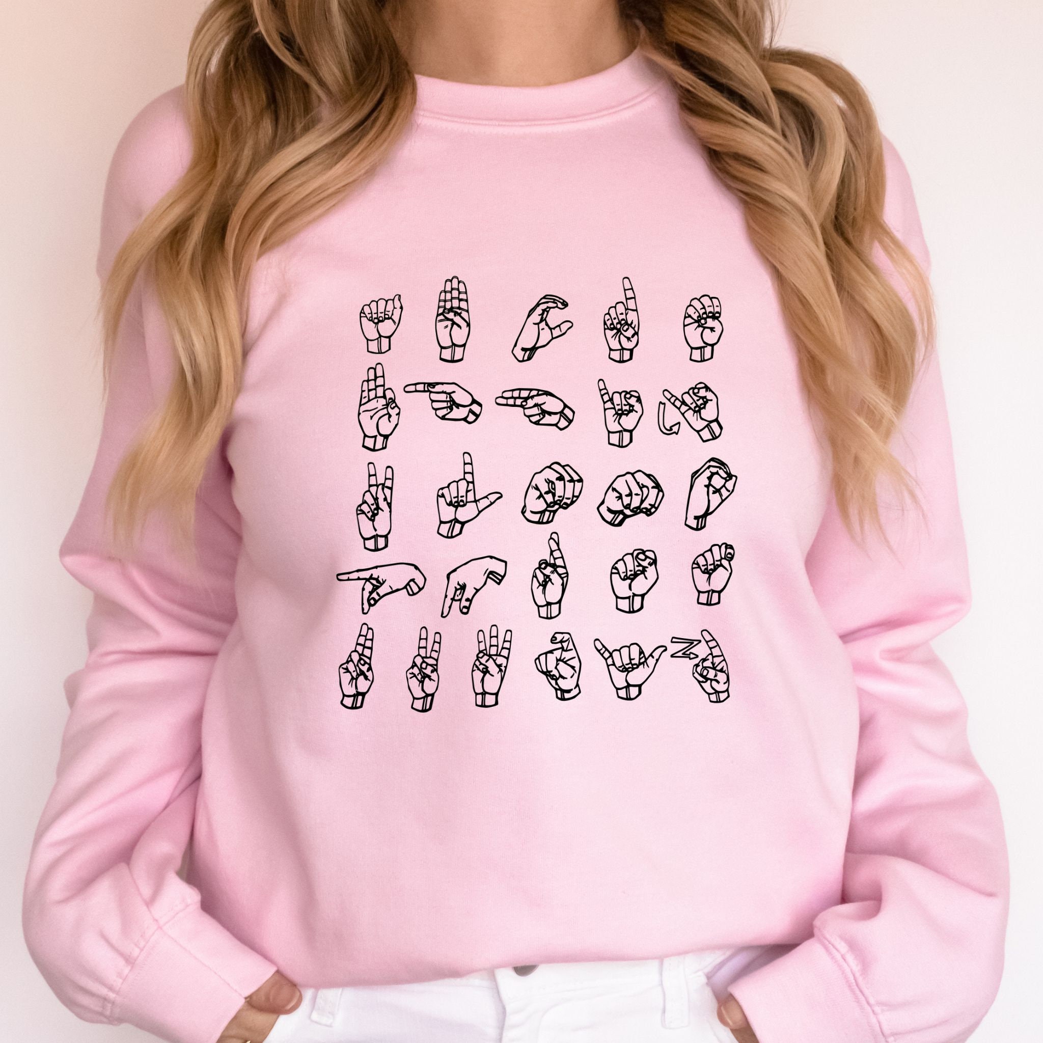 ASL American Sign Language Sweatshirt ASL Teacher Shirt Bilingual Hands ...