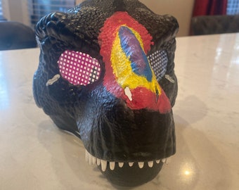 Rainbow Dino Mask Fursuit - Etsy