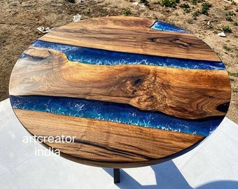Blue Resin Table - Etsy