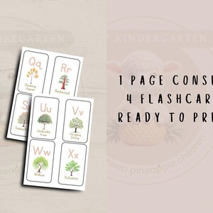 Tree Alphabet Flashcards | A to Z Printable Cards for Kids | ABC ...