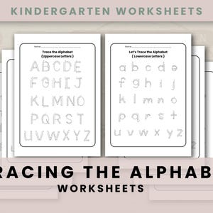 Kindergarten Alphabet Tracing Worksheets: Uppercase & Lowercase (PDF ...