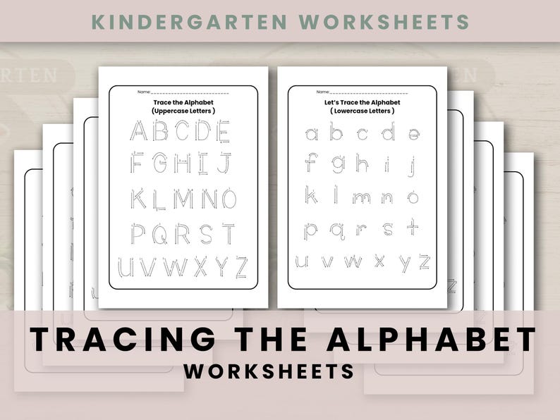 Kindergarten Tracing Alphabet Worksheets | Easy Printable ABC ...