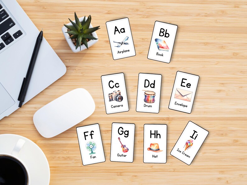 Non-living Things Alphabet Flashcards: A-Z Printable Learning Cards (PDF) - Etsy