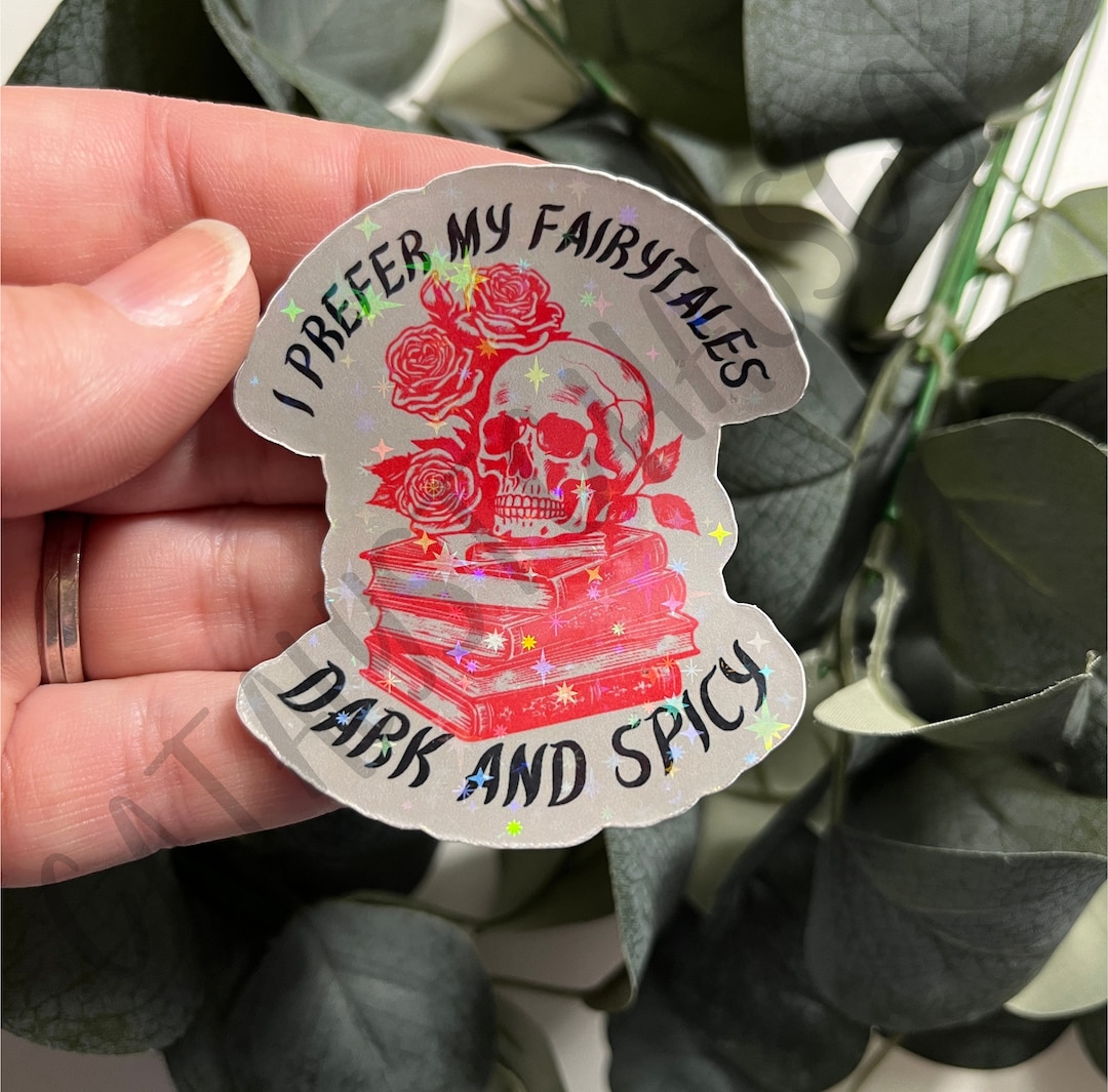 Dark & Spicy Fairytales Holographic Waterproof Sticker, Spicy Book ...