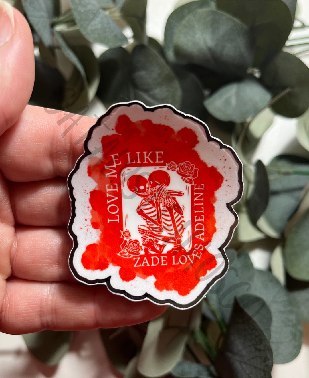 Love Me Like Zade Loves Adeline Holographic White Sticker, Haunting ...