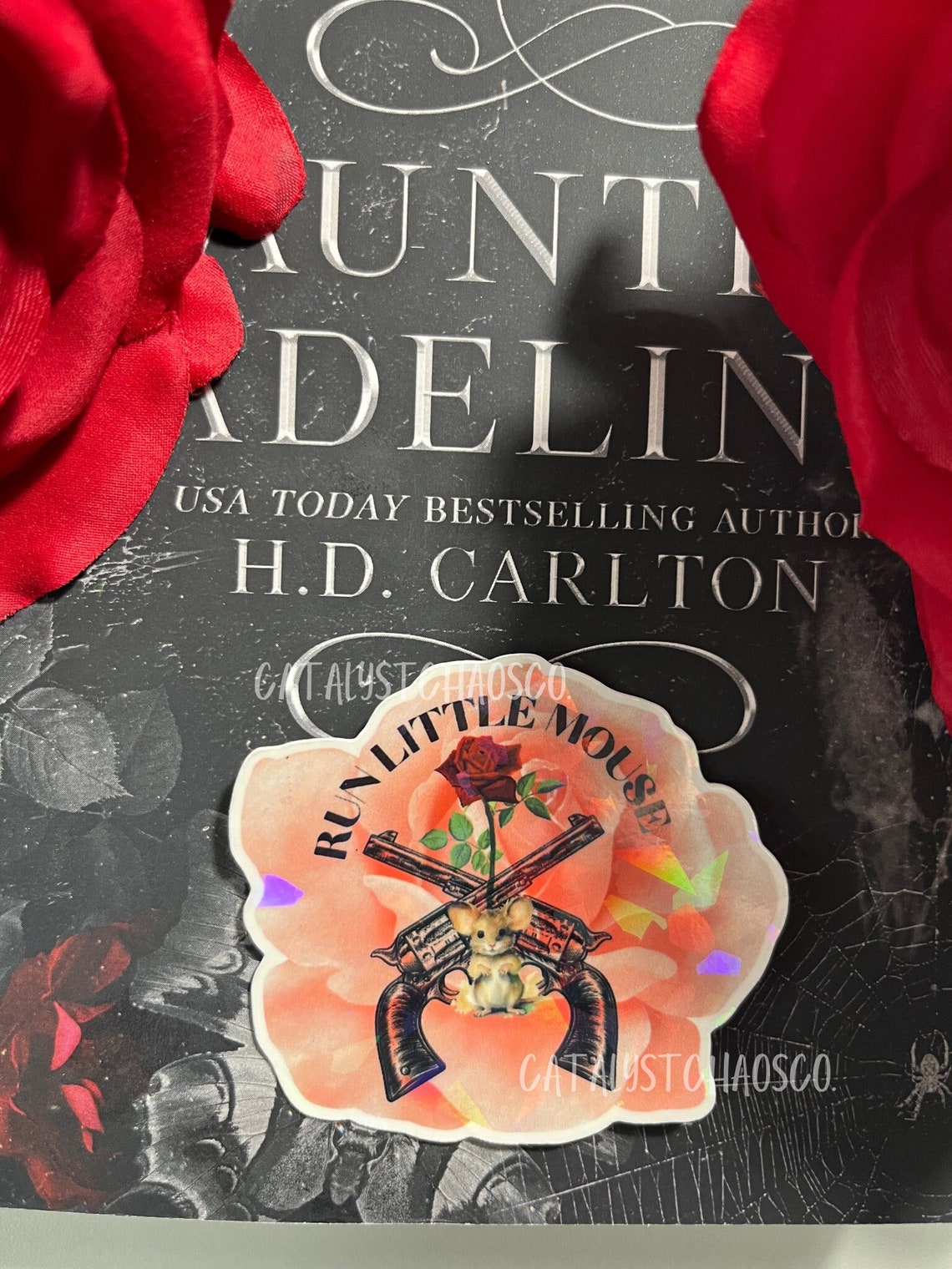 Run Little Mouse Pew Pew Holographic Waterproof Sticker, Haunting ...