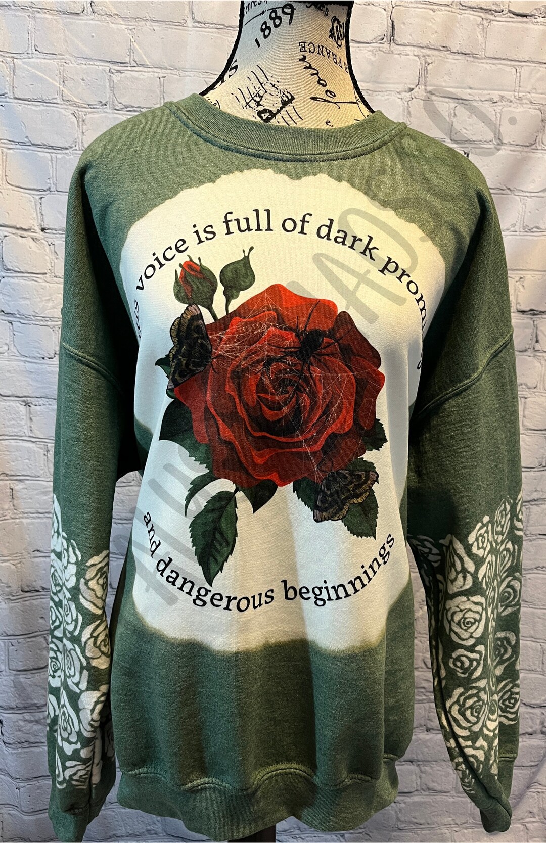 Dark Promises Quote Haunting Adeline Crewneck Shirt, Dark Romance Merch ...