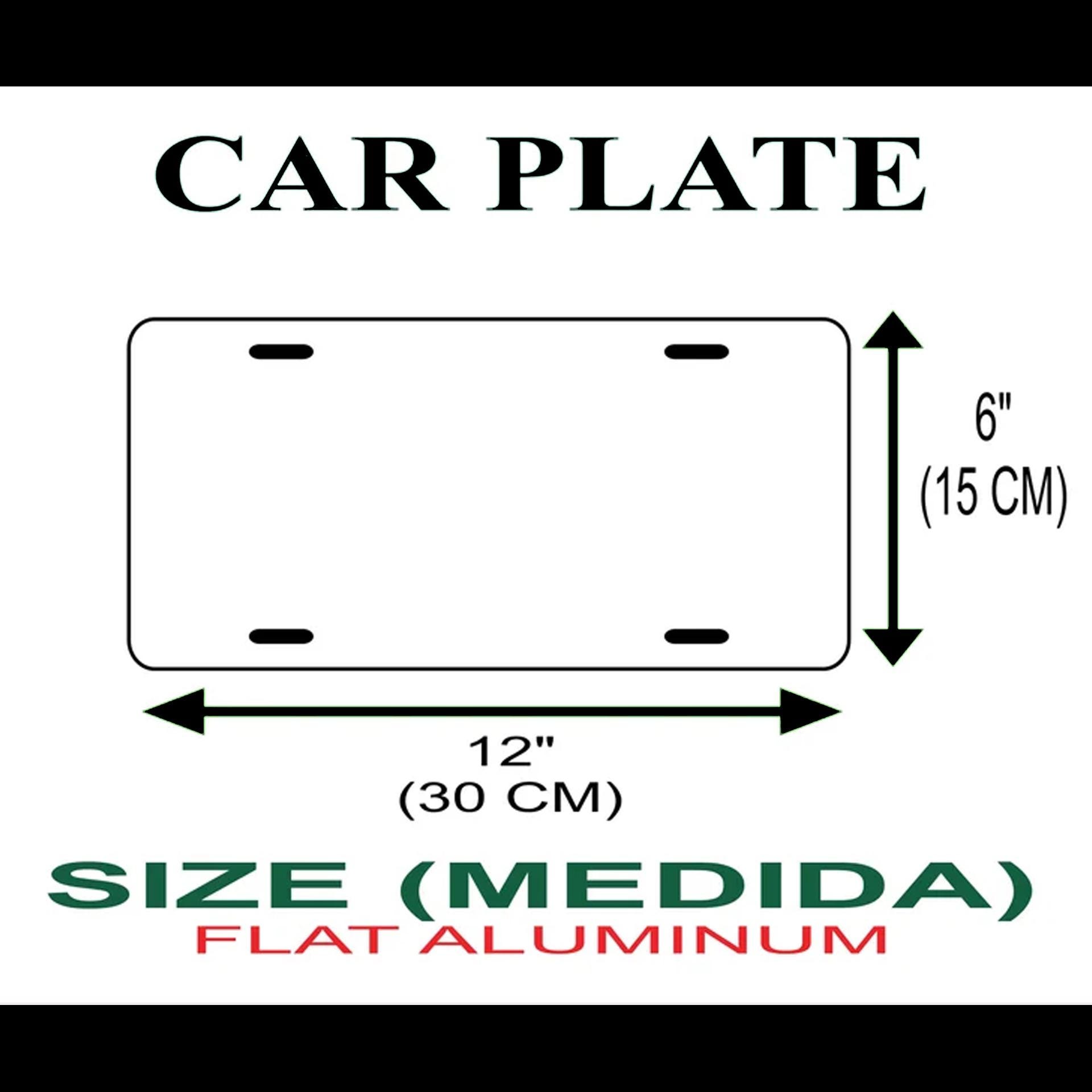 Custom Mexican License Plate - Personalized Name - Black & Red/green ...