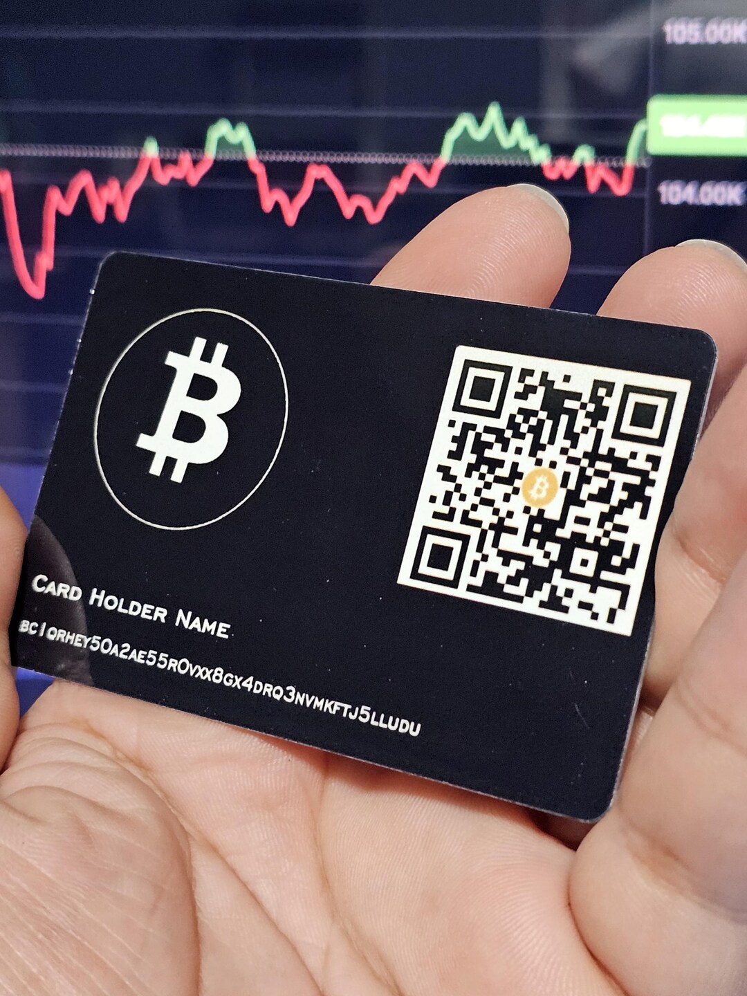 Crypto Wallet Card, Personalized Bitcoin Cold Storage Wallet, Custom QR ...