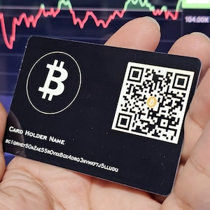 Crypto Wallet Card, Personalized Bitcoin Cold Storage Wallet, Custom QR ...