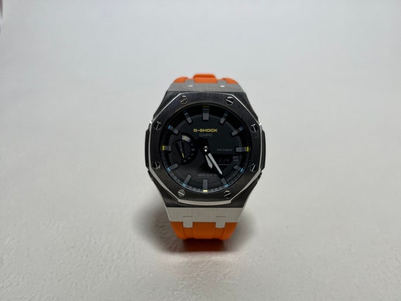 Casioak Orange and Silver Casio G-shock GA-2100 new and - Etsy