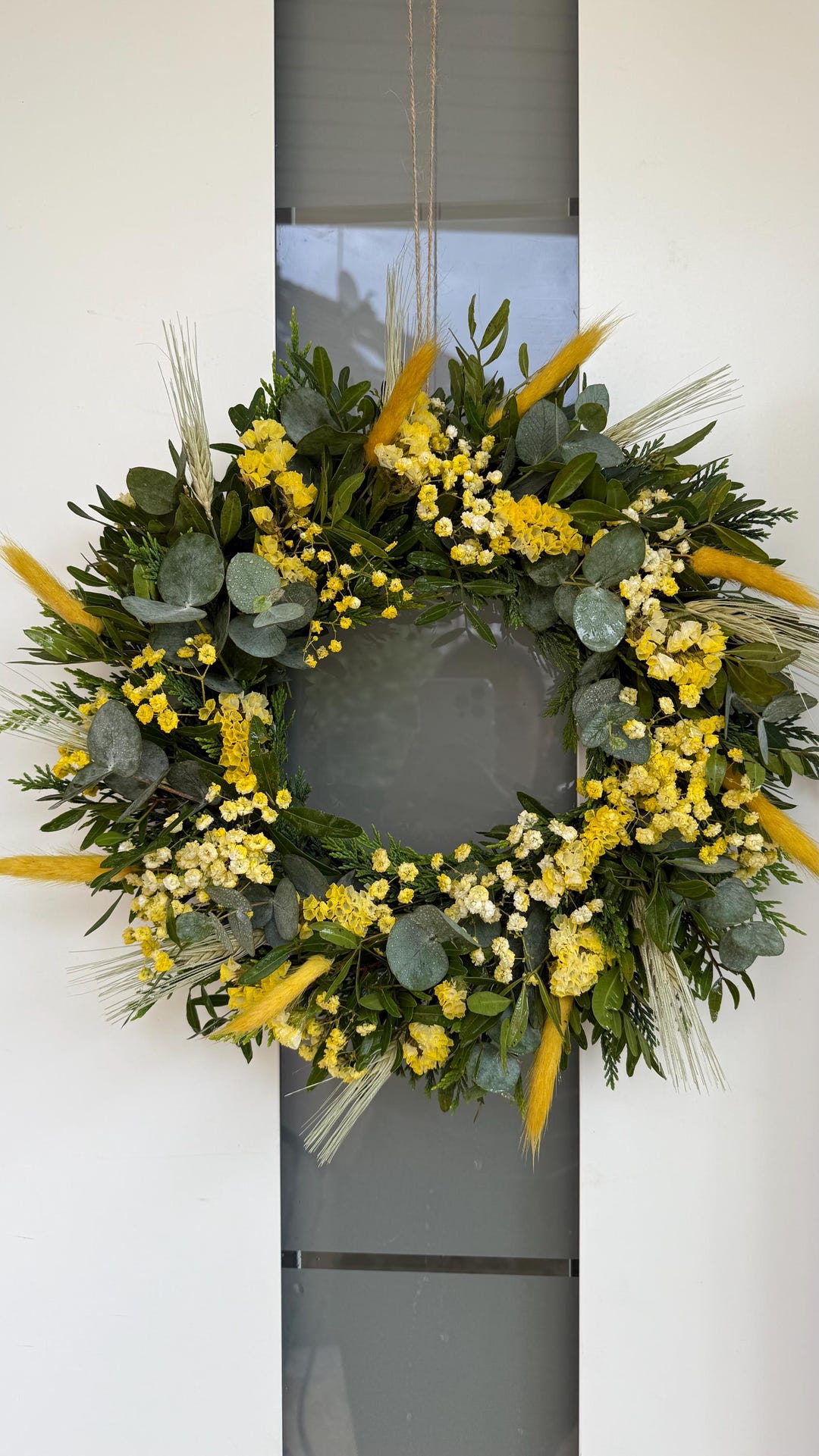 Eucalyptus & Gypsophila Wreath: Natural Dried Flower Spring Decor - Etsy