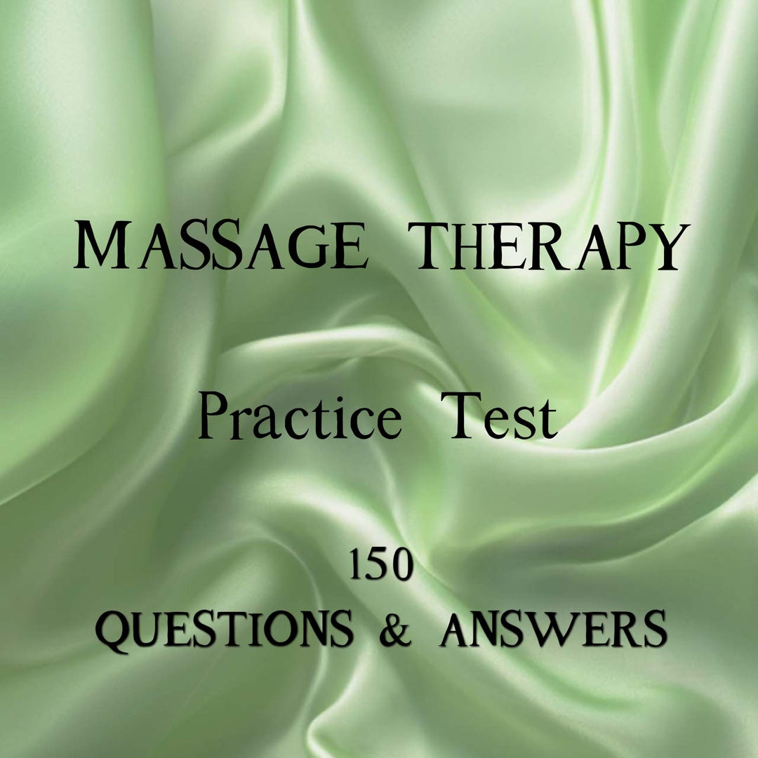 Massage Therapy Practice Test Exam - Etsy