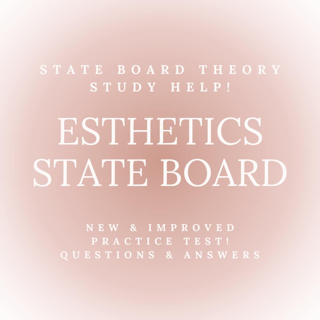 Esthetician State Board Practice Exam 42 - Etsy