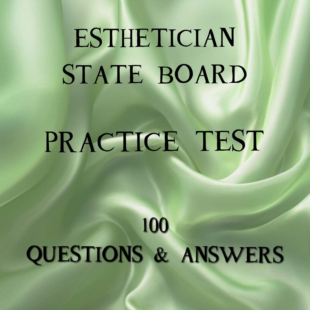 100 Esthetics State Board Practice Exam Q & A's - Etsy